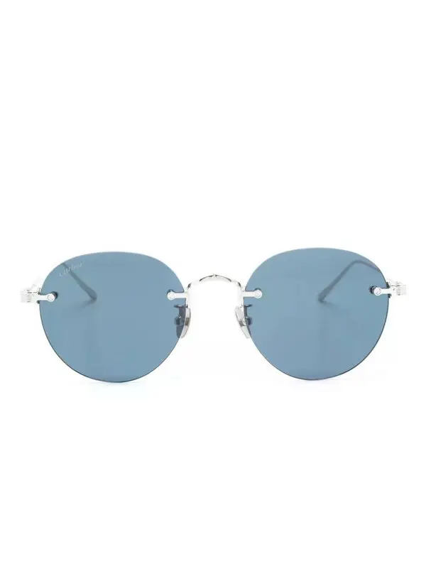 Cartier Round Frame Sunglasses - Blue