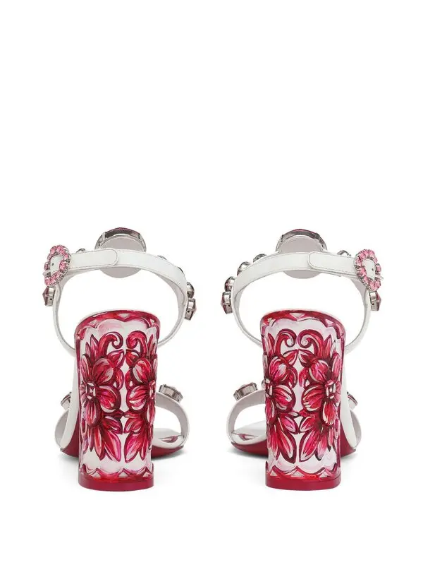 Dolce & Gabbana Majolica-print Embellished Sandals
