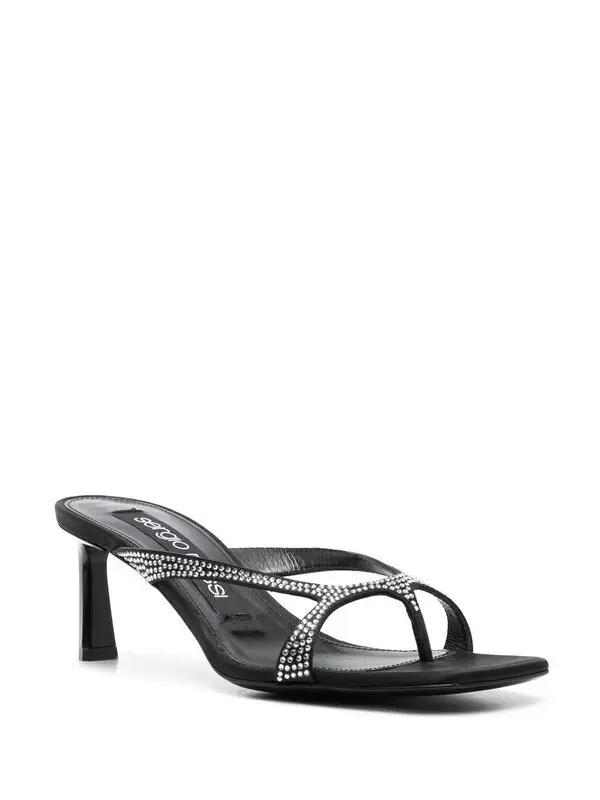 Sergio Rossi 60mm Sr Aracne Sandals In Black - 50% Off | Editorialist