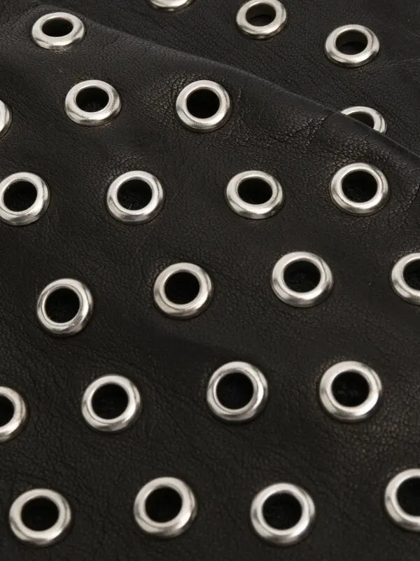 MANOKHI Eyelet-detail Leather Gloves