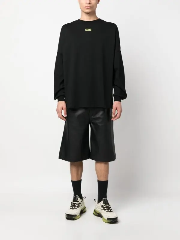 Gcds Long-sleeved Logo-print T-shirt