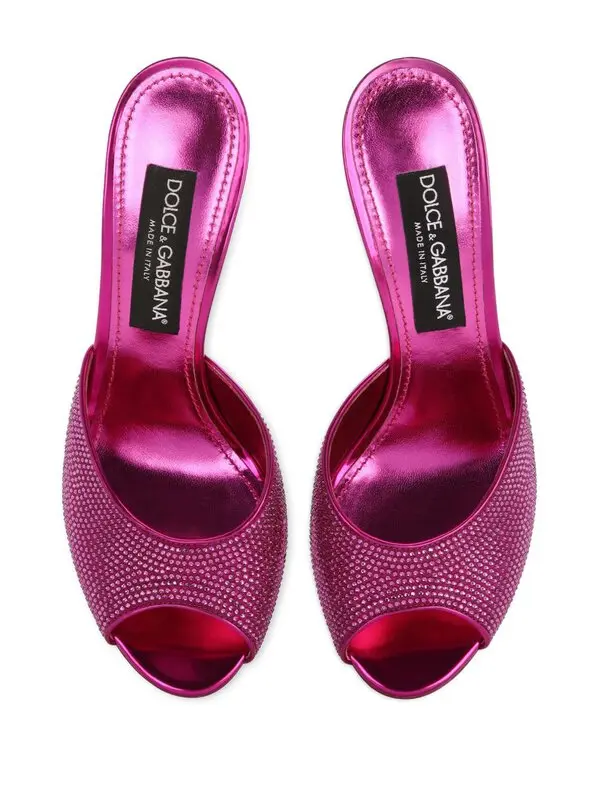 Dolce & Gabbana Rhinestone-embellished Satin Sandals