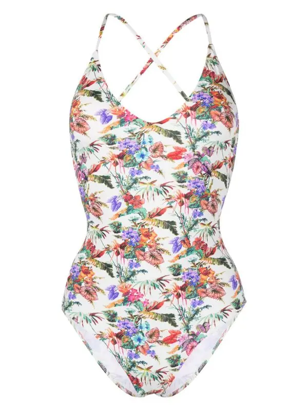Anjuna Mara Floral-print Swimsuit - Neutrals