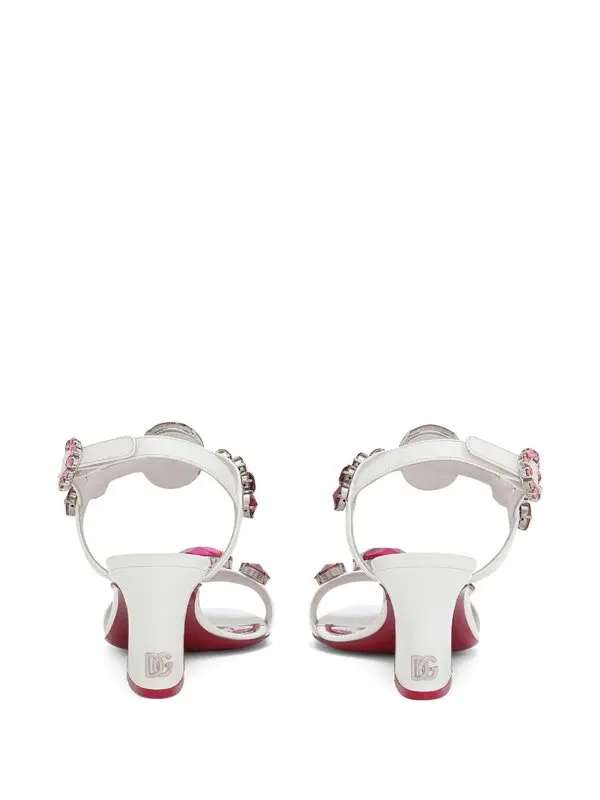 Dolce & Gabbana Majolica-print Crystal-embellished Sandals