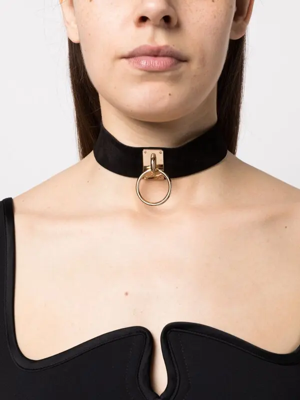MANOKHI Jacob Suede Choker Necklace