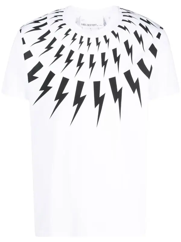 Neil Barrett Graphic-print Cotton T-shirt - White