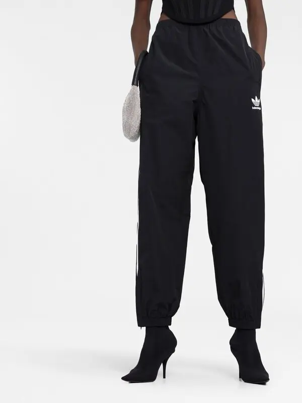 Balenciaga X Adidas Side-Stripe Track Pants In Black - 20% Off