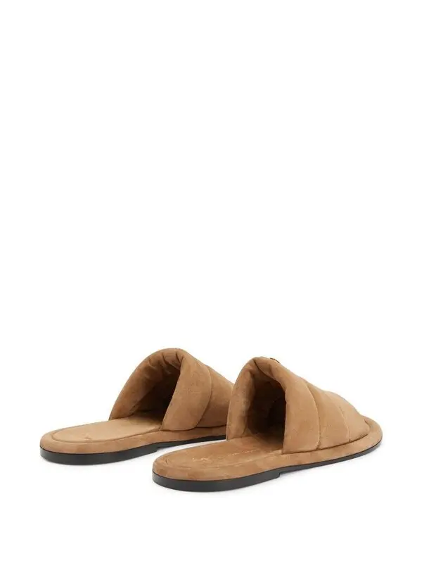 GIUSEPPE ZANOTTI Harmande Quilted Slides - Brown