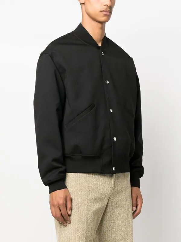 JIL SANDER Plain Cotton Bomber Jacket