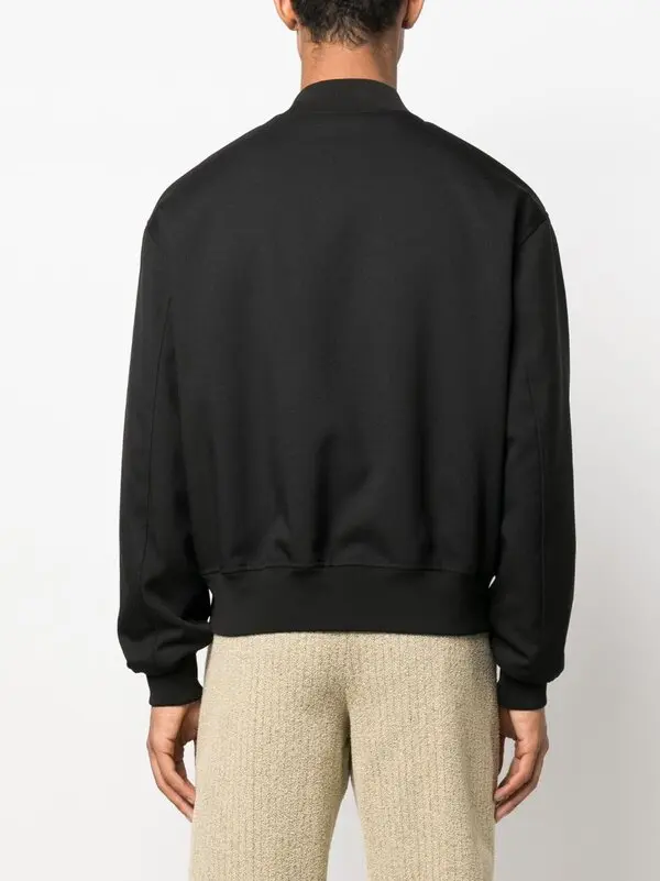 JIL SANDER Plain Cotton Bomber Jacket