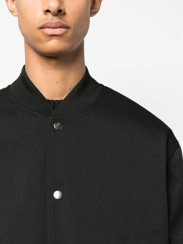 JIL SANDER Plain Cotton Bomber Jacket