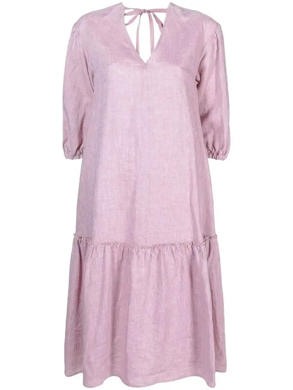 knee length dresses for ladies Peserico Linen Midi Dress – Balardi