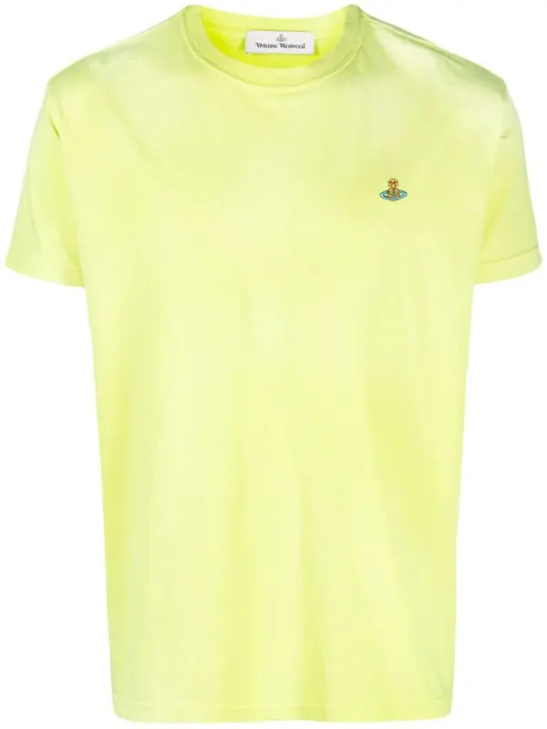VIVIENNE WESTWOOD Orb Embroidered T-shirt - Yellow