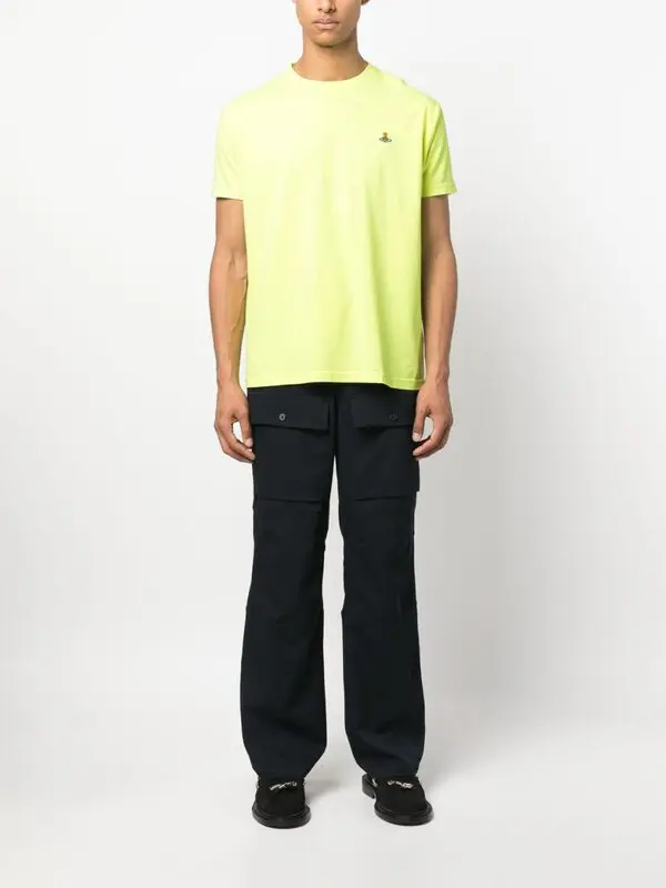 VIVIENNE WESTWOOD Orb Embroidered T-shirt - Yellow