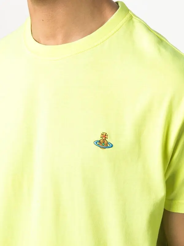 VIVIENNE WESTWOOD Orb Embroidered T-shirt - Yellow