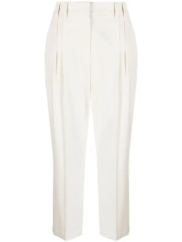 Brunello Cucinelli Cropped Cotton Trousers