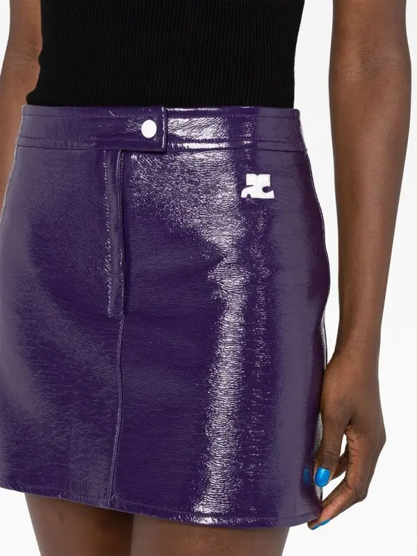 COURREGES Re-edition Vinyl Miniskirt - Purple