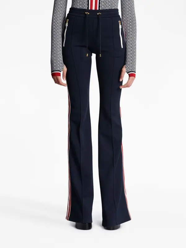 Balmain Stripe-detail Flared Trousers