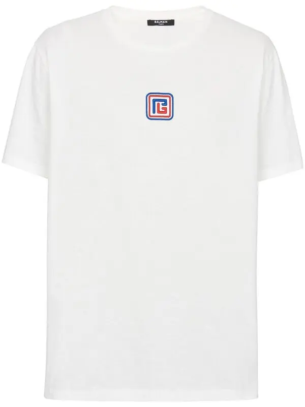 Balmain Pb Crew-neck T-shirt - White