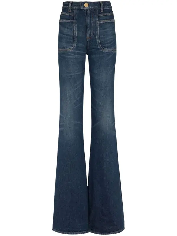 Balmain High-waisted Flared Jeans