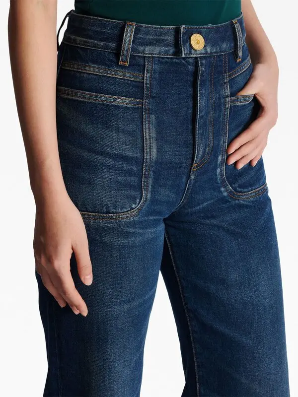 Balmain High-waisted Flared Jeans