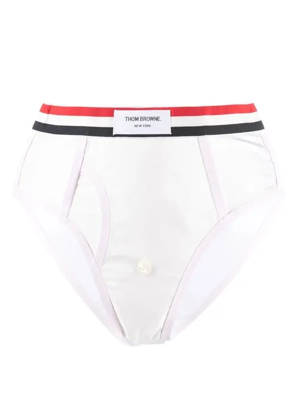 Thom Browne Logo-waistband Briefs - White