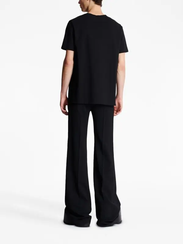 Balmain Embroidered-logo Short-sleeve T-shirt - Black