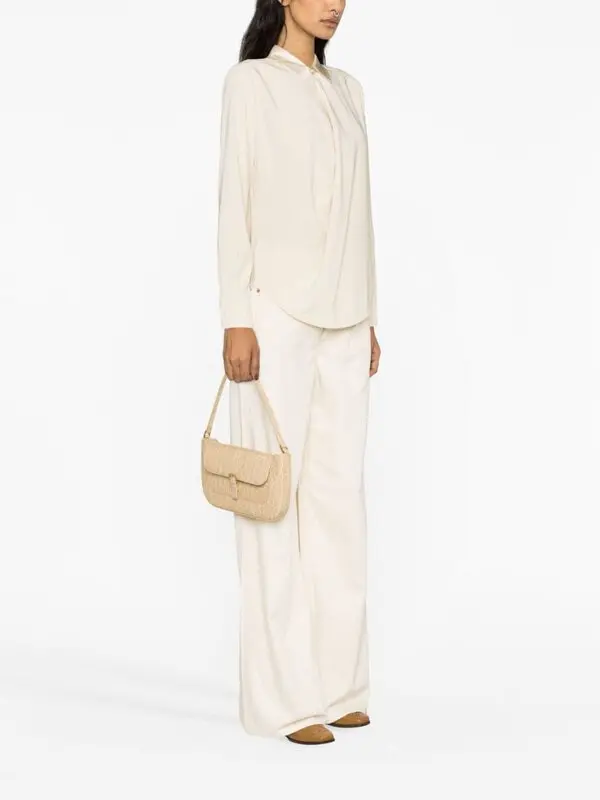 Rag & Bone Philippa Draped Satin Blouse