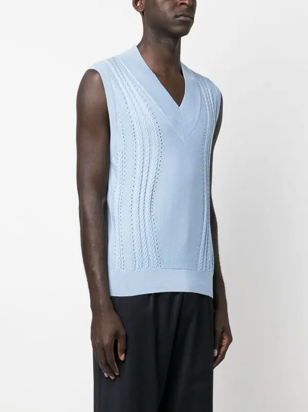 Viktor & Rolf Cable Knit V-neck Vest