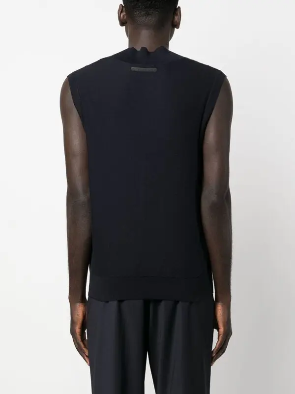 Viktor & Rolf V-neck Cable-knit Sleeveless Sweater