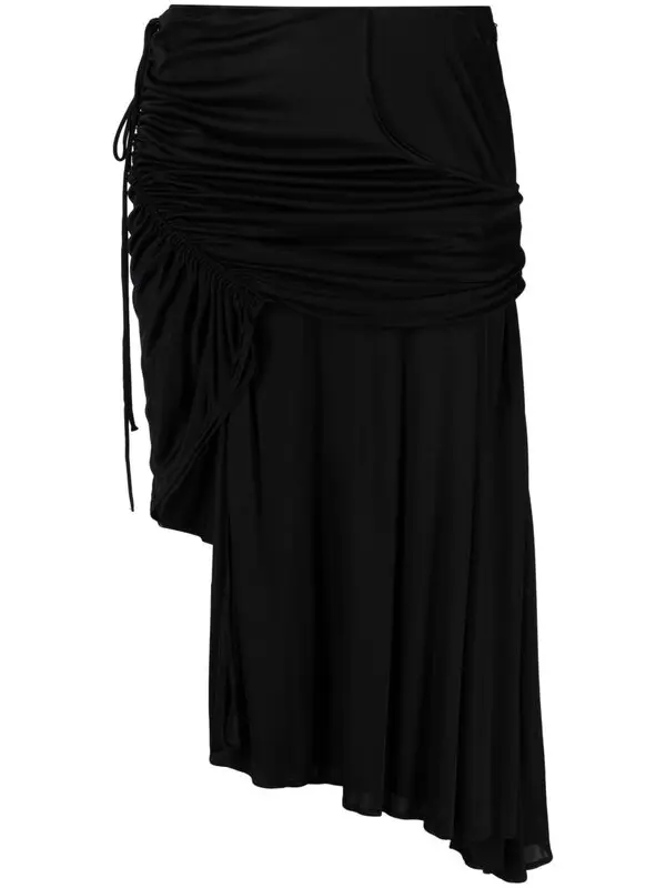 N°21 Low-rise Pleated Asymmetric Skirt