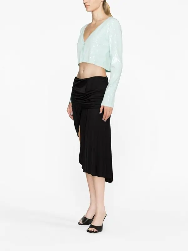 N°21 Low-rise Pleated Asymmetric Skirt