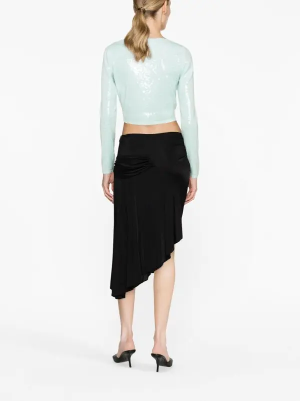 N°21 Low-rise Pleated Asymmetric Skirt