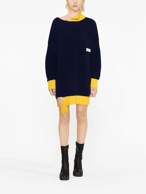 Marni Asymmetric Ribbed Jumper