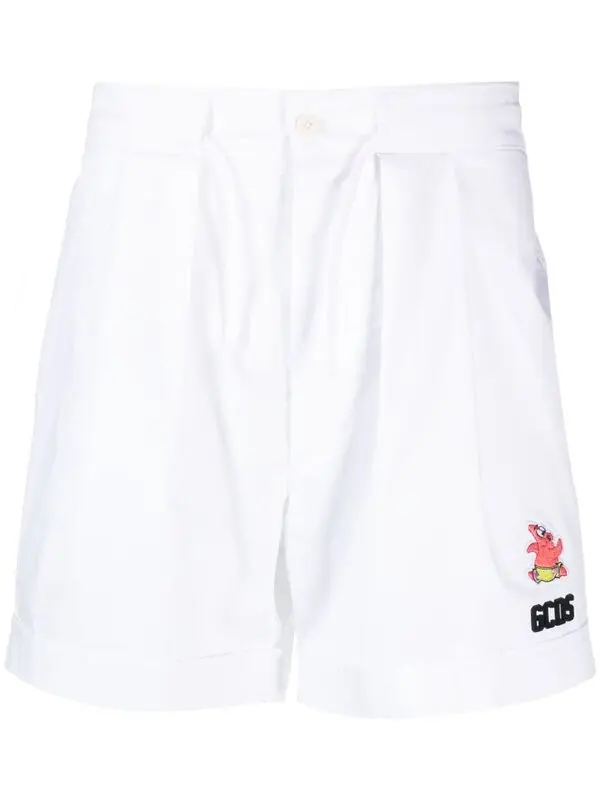 Gcds Logo-patch Cotton Shorts