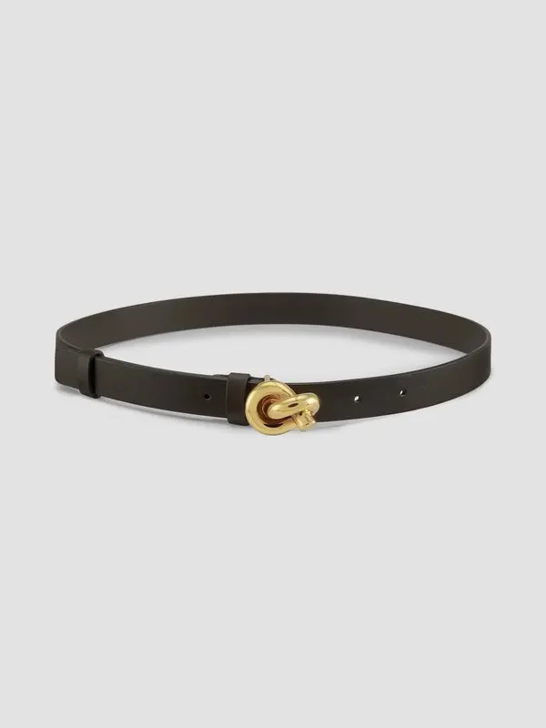 Bottega Veneta Knot Leather Belt - Khaki