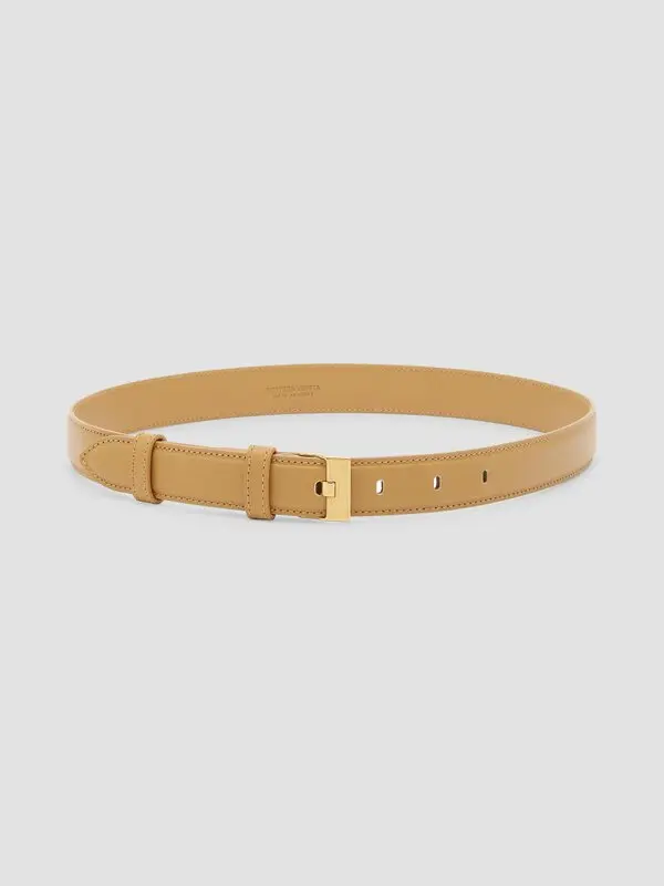 Bottega Veneta Leather Belt - Dark Praline