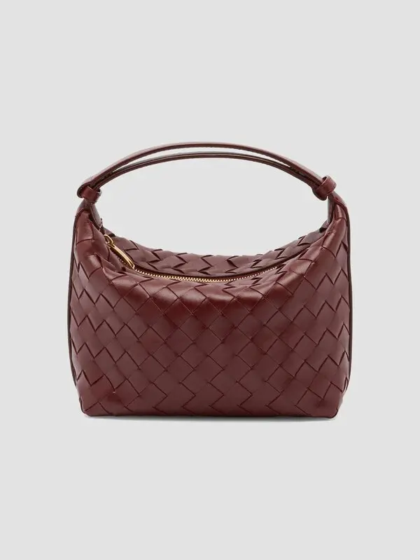 Bottega Veneta Mini Wallace Leather Top-handle Bag - Barolo