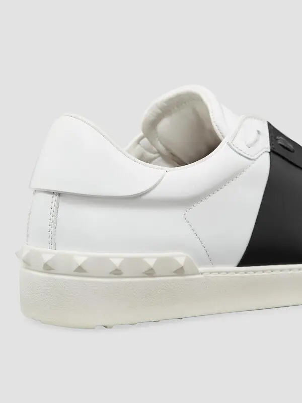 Valentino Garavani Calfskin Open Sneakers - White Black