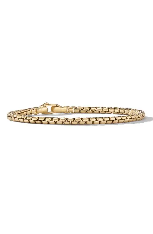 David Yurman 3.4mm Box Chain Bracelet - 18k Yellow Gold