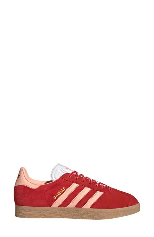 Adidas Gazelle Lace-up Sneakers - Scarlet/ Pink/ Gold Met.