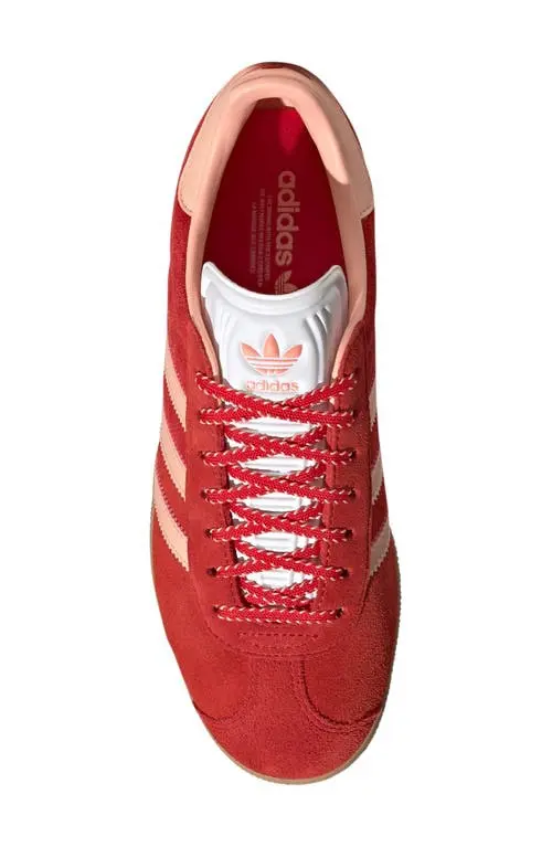 Adidas Gazelle Lace-up Sneakers - Scarlet/ Pink/ Gold Met.