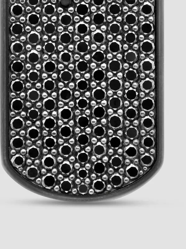 David Yurman The Streamline Collection Titanium Tag Enhancer Pendant - Black Diamond