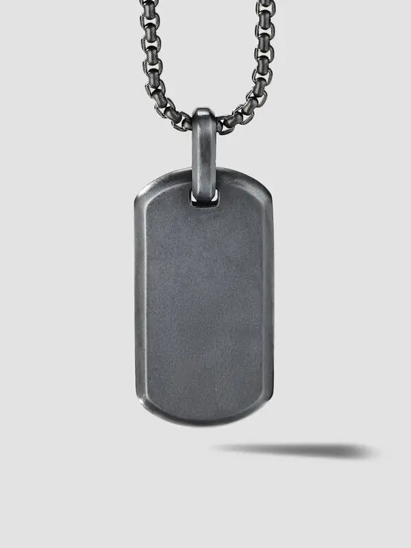 David Yurman The Streamline Collection Titanium Tag Enhancer Pendant - Black