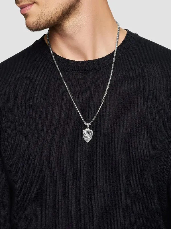 David Yurman Amulets St. Michael Sterling &amp; Pav&eacute Pendant