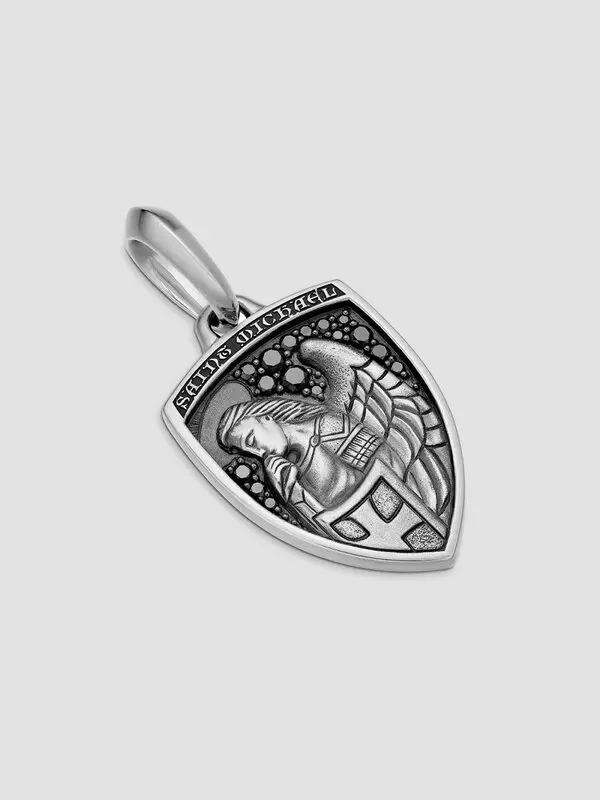 David Yurman Amulets St. Michael Sterling &amp; Pav&eacute Pendant