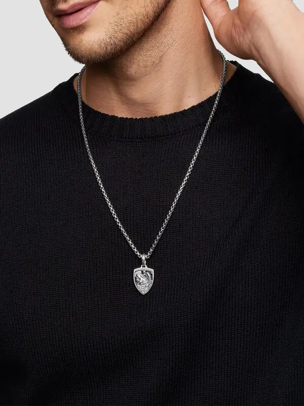 David Yurman Amulets St. Michael Sterling &amp; Pav&eacute Pendant