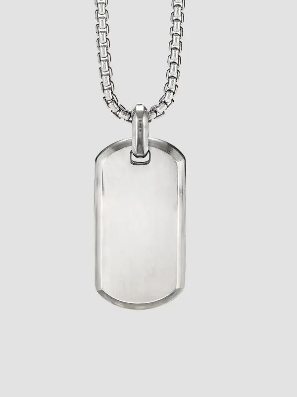 David Yurman The Streamline Collection Sterling Tag Pendant - Silver
