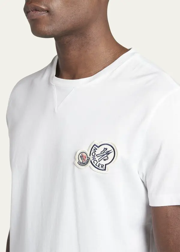 Moncler Double Logo Cotton Jersey T-shirt