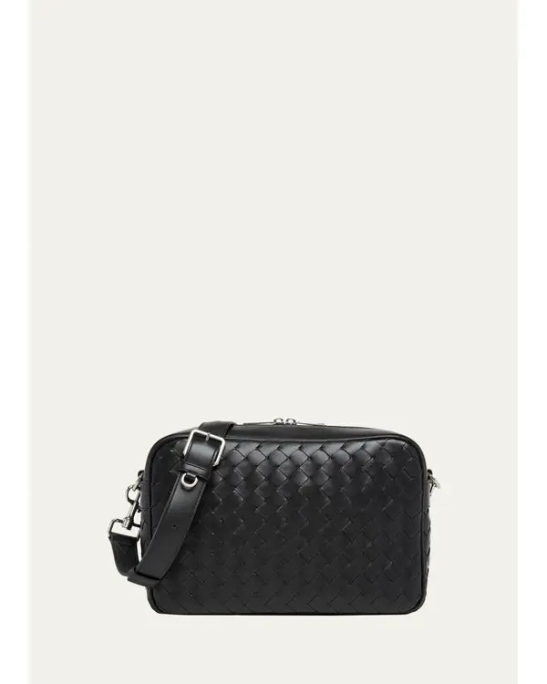 Bottega Veneta Intrecciato Crossbody Bag - Black